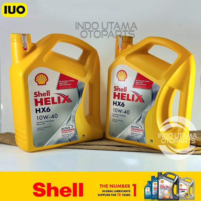 Jual Oli Mesin SHELL Helix HX6 10W40 Original Synthetic API SN PLUS 4 ...