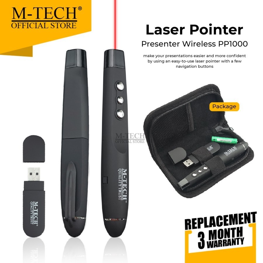Jual Laser Pointer Wireless Presenter PP1000 / Alat Presentasi Power ...