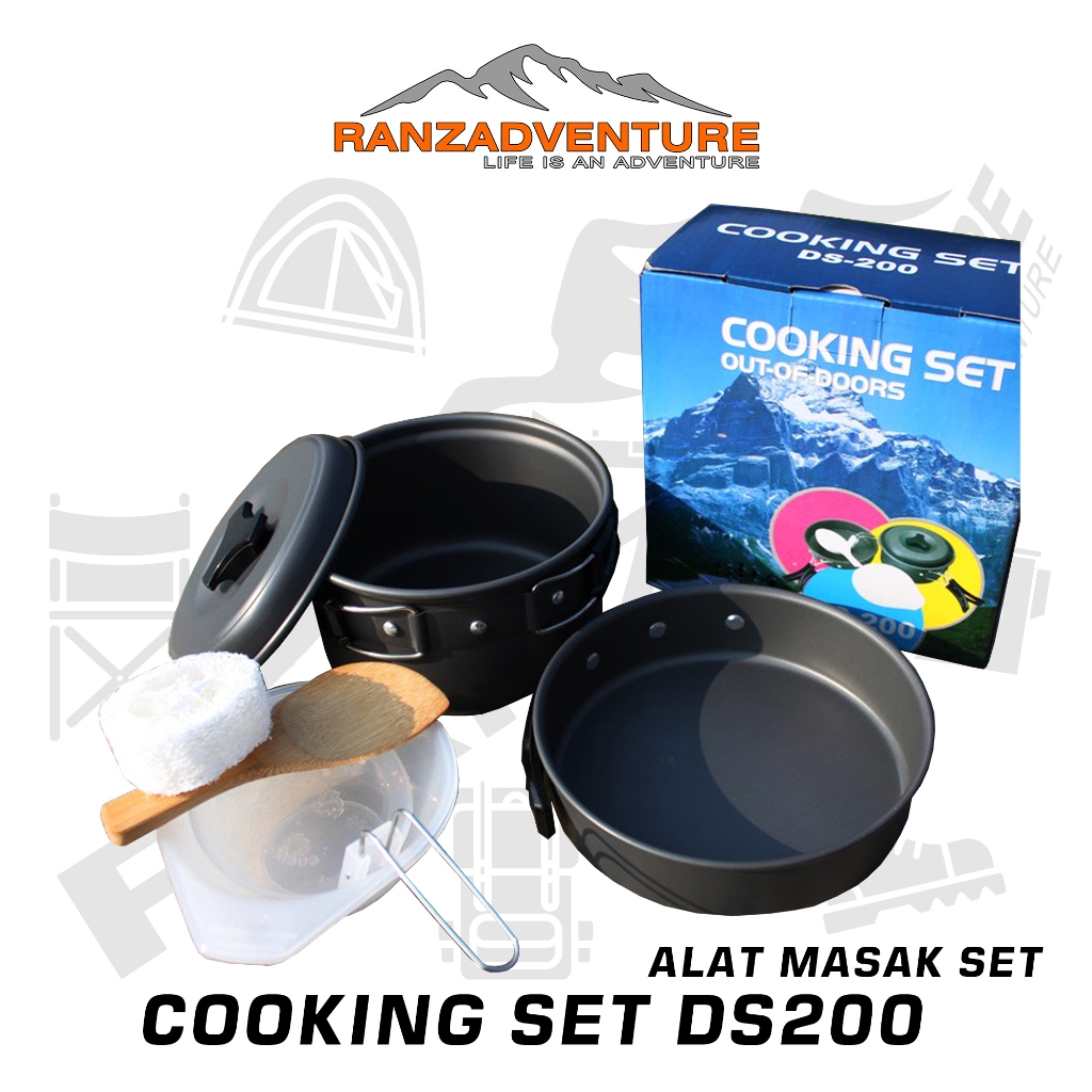 Jual cooking set ds 200 alat masak camping satu set nesting ds -200 ...