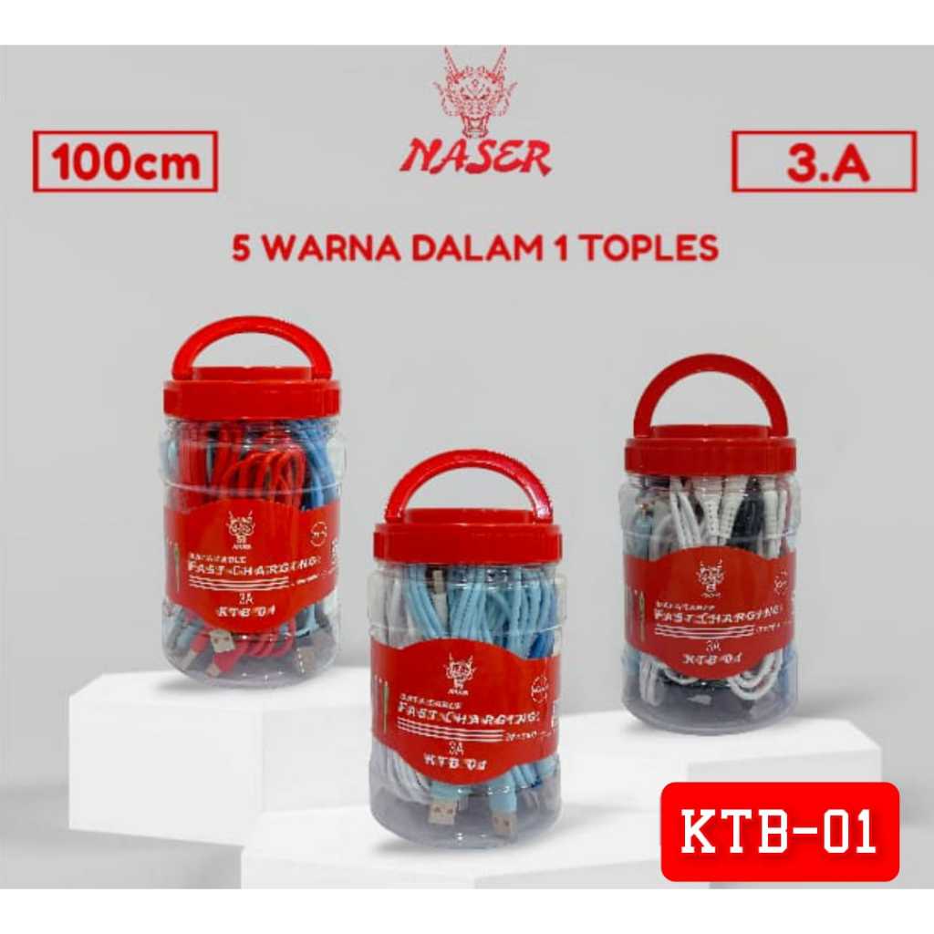 Jual NASER KABEL DATA TOPLES KTB-01 / BULAT CANDY / KABEL DATA FAST CHARGING 3.A 1M | Shopee ...