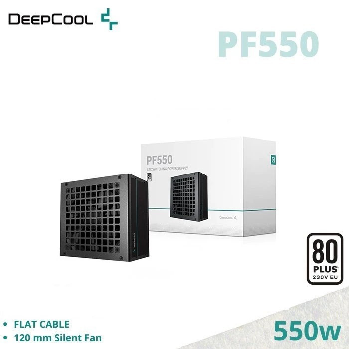 Jual Power Supply DeepCool PF550 550W 80+ All Flat Cable - PSU 550Watt ...