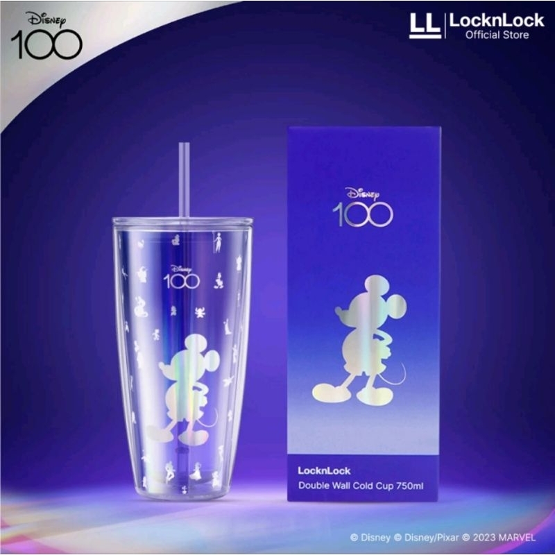 Jual LocknLock Double Wall Cold Cup Disney 100 Edition 750ml | Shopee ...