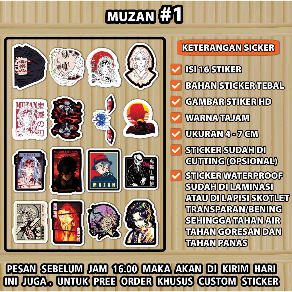 Jual 368 PCS Sticker Muzan Kibutsuji Demon Slayer - Muzan Kibutsuji ...