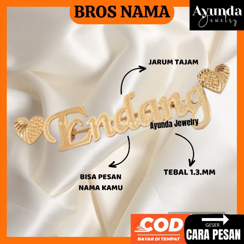 Jual BROS NAMA CUSTOM LAPIS EMAS BROS CUSTOM NAMA | Shopee Indonesia