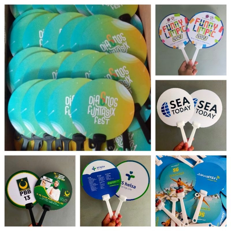 Jual Kipas Tangan / Souvernir Kipas Custom 1 Sisi Bisa Order Express ...