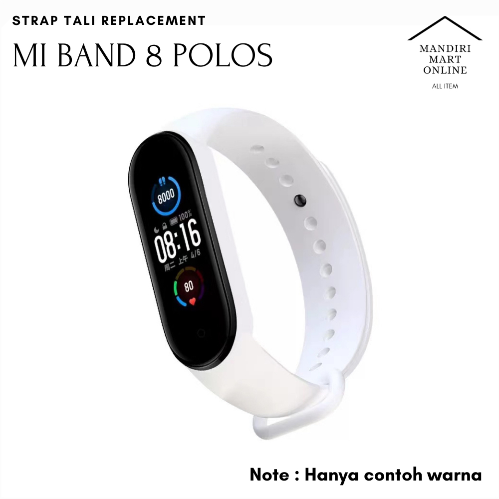 Jual Strap MiBand 8 Strap Silicone Tali Pengganti Xiaomi Mi Band 8 Warna Polos | Shopee Indonesia