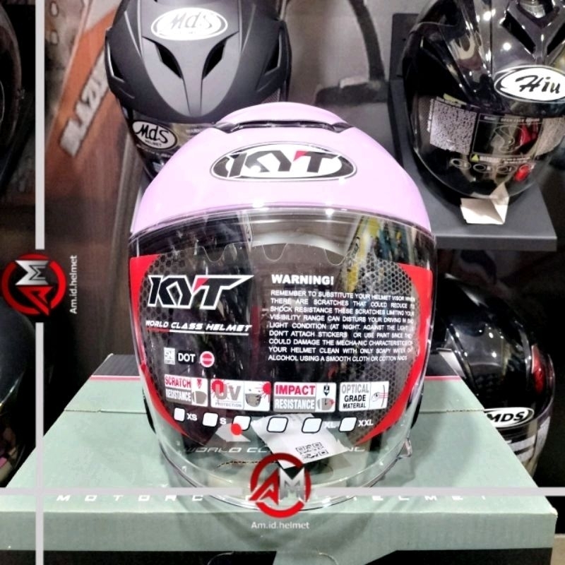 Jual HELM KYT KYOTO R SOLID LAVENDER HALF FACE KYT HELM KYOTO POLOS ...