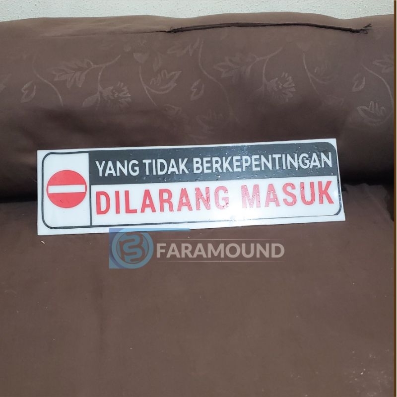 Jual SIGN BOARD DILARANG MASUK TULISAN DILARANG MASUK | Shopee Indonesia