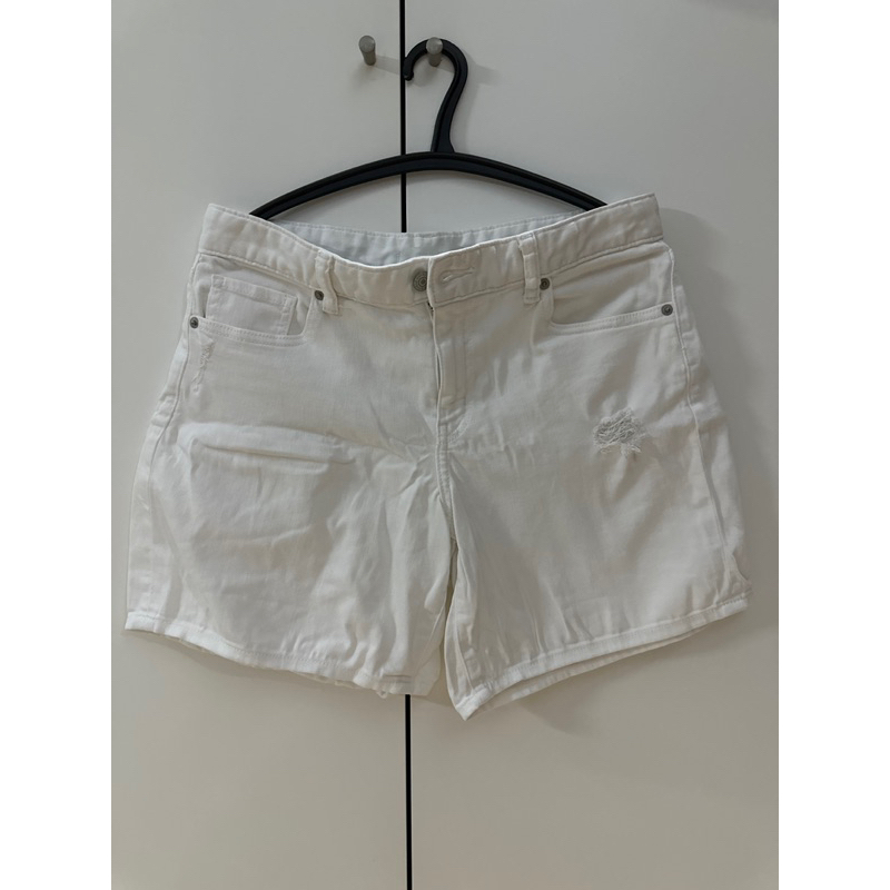Jual UNIQLO GU celana pendek putih denim jeans white | Shopee Indonesia