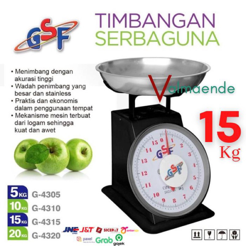 Jual Timbangan Buah Timbangan Dapur 20kg Serbaguna GSF 4320 Timbangan Daging Analog Stainless ...