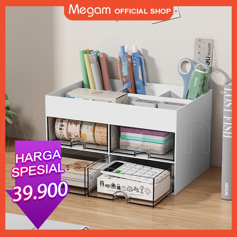 Jual Megam Rak Laci Meja Acrylic Penyimpanan Aksesoris Rak Susun Alat ...