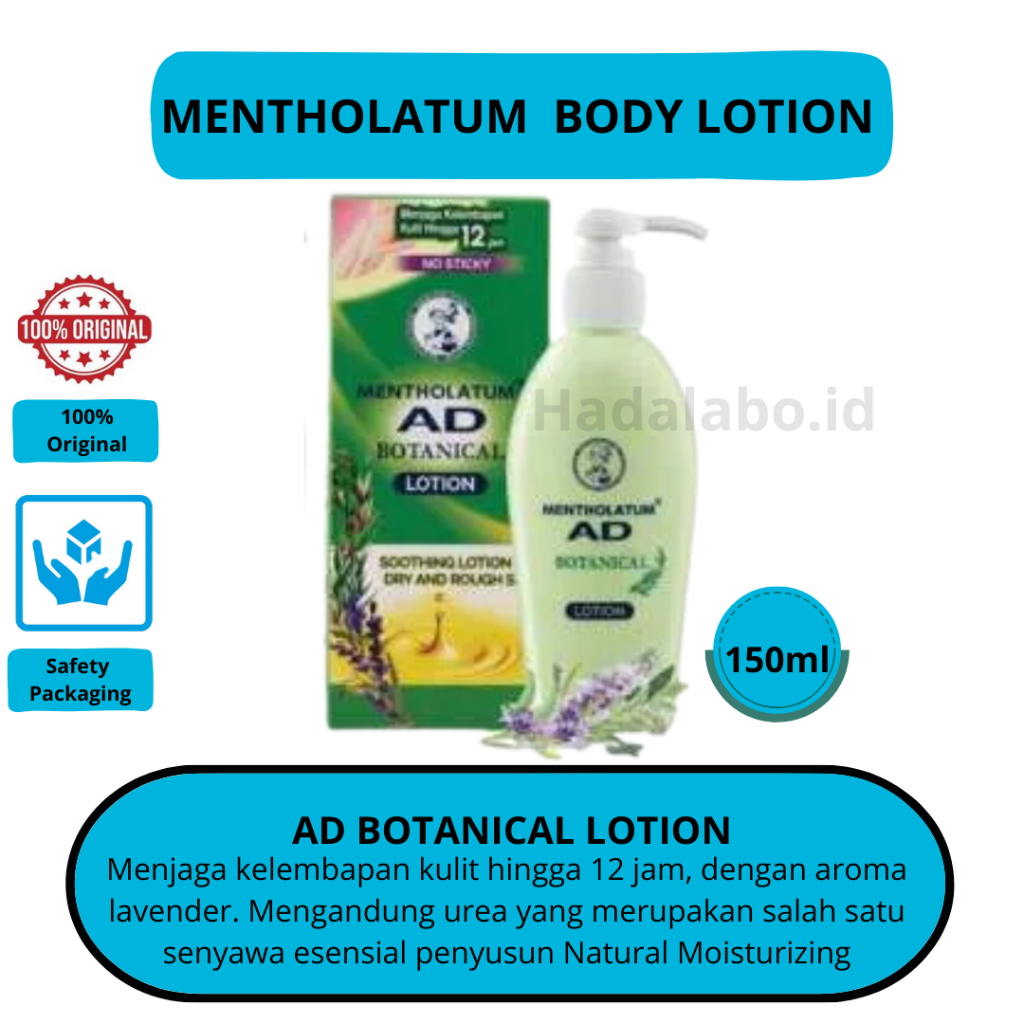 Jual Mentholatum AD Botanical lotion Lavender 150ml | Shopee Indonesia