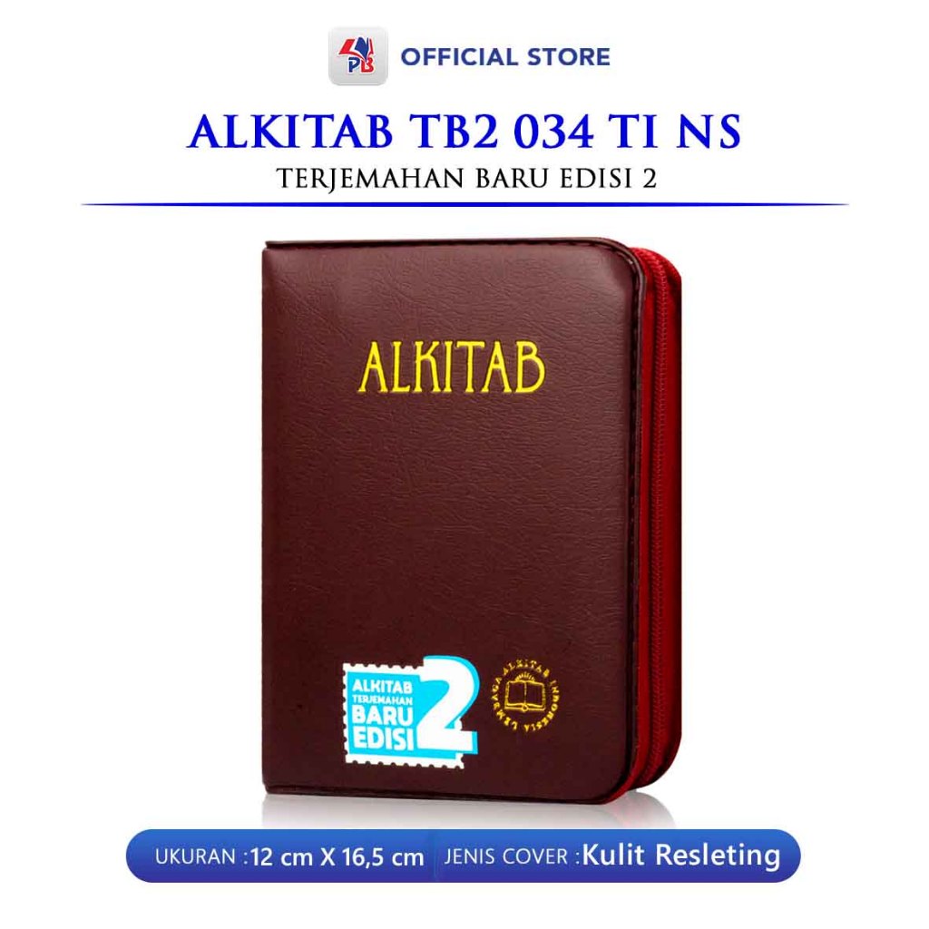 Jual Alkitab Kristen Terjemahan Baru TB2 034 Cover Resleting Ukuran ...
