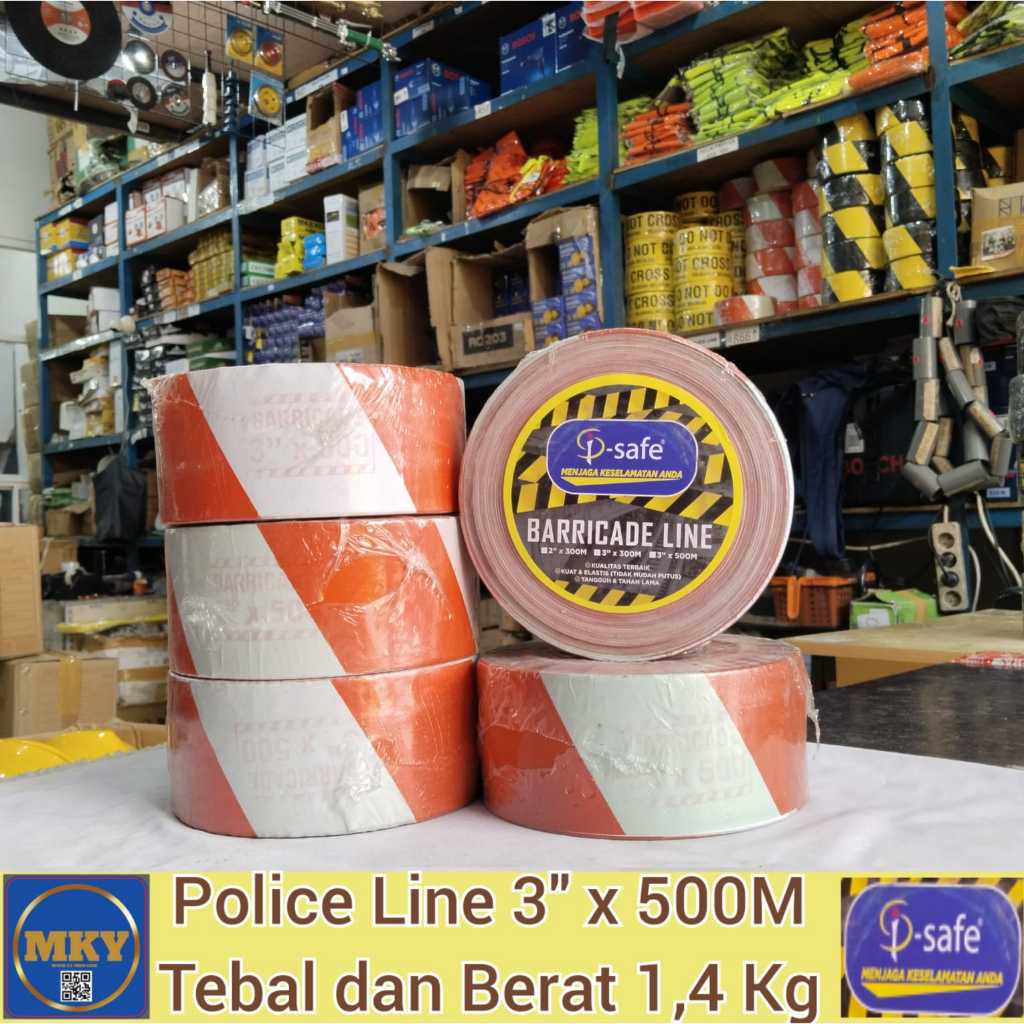 Jual POLICE LINE GARIS POLISI SAFETY LINE 3 inch x 500 meter Merah ...