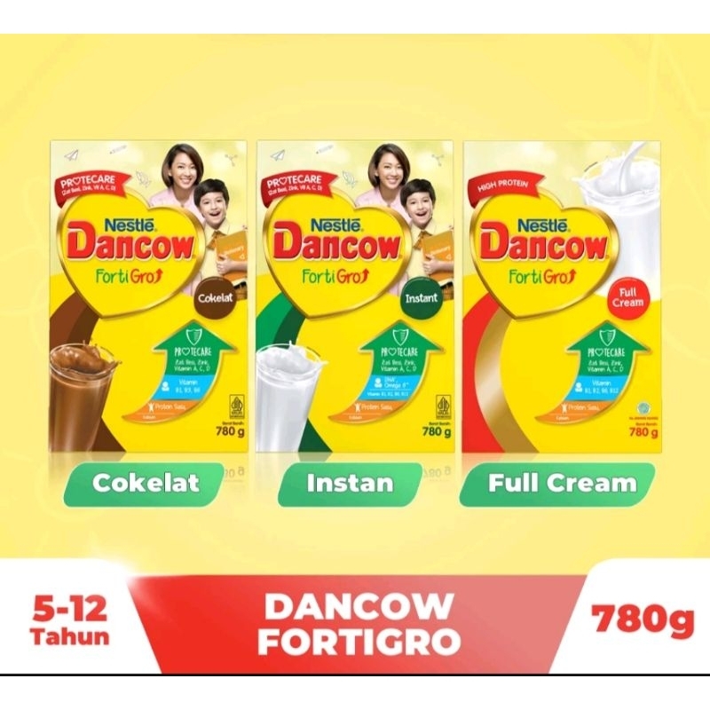 Jual DANCOW FORTIGRO FULL CREAM / INSTANT / COKLAT 780GR | Shopee Indonesia