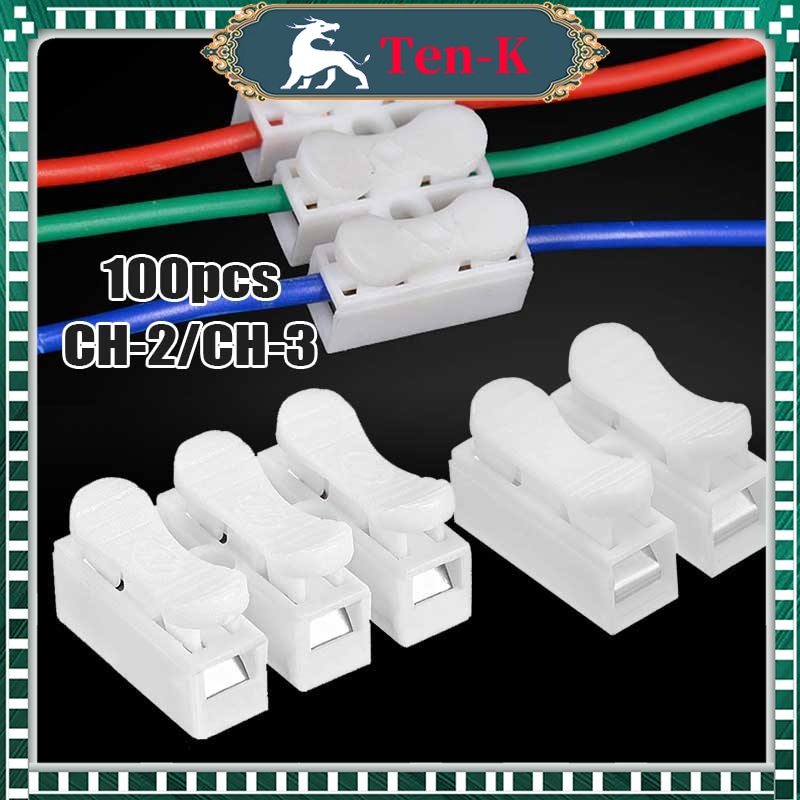 Jual 100PCS Kabel Terminal Quick Connector Sambungan Kabel Listrik CH2 ...