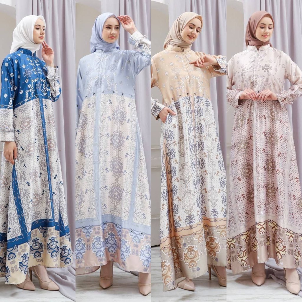 Jual Gamis Aurora Gamis Fashion Muslim Wanita Gamis Kekinian | Shopee ...