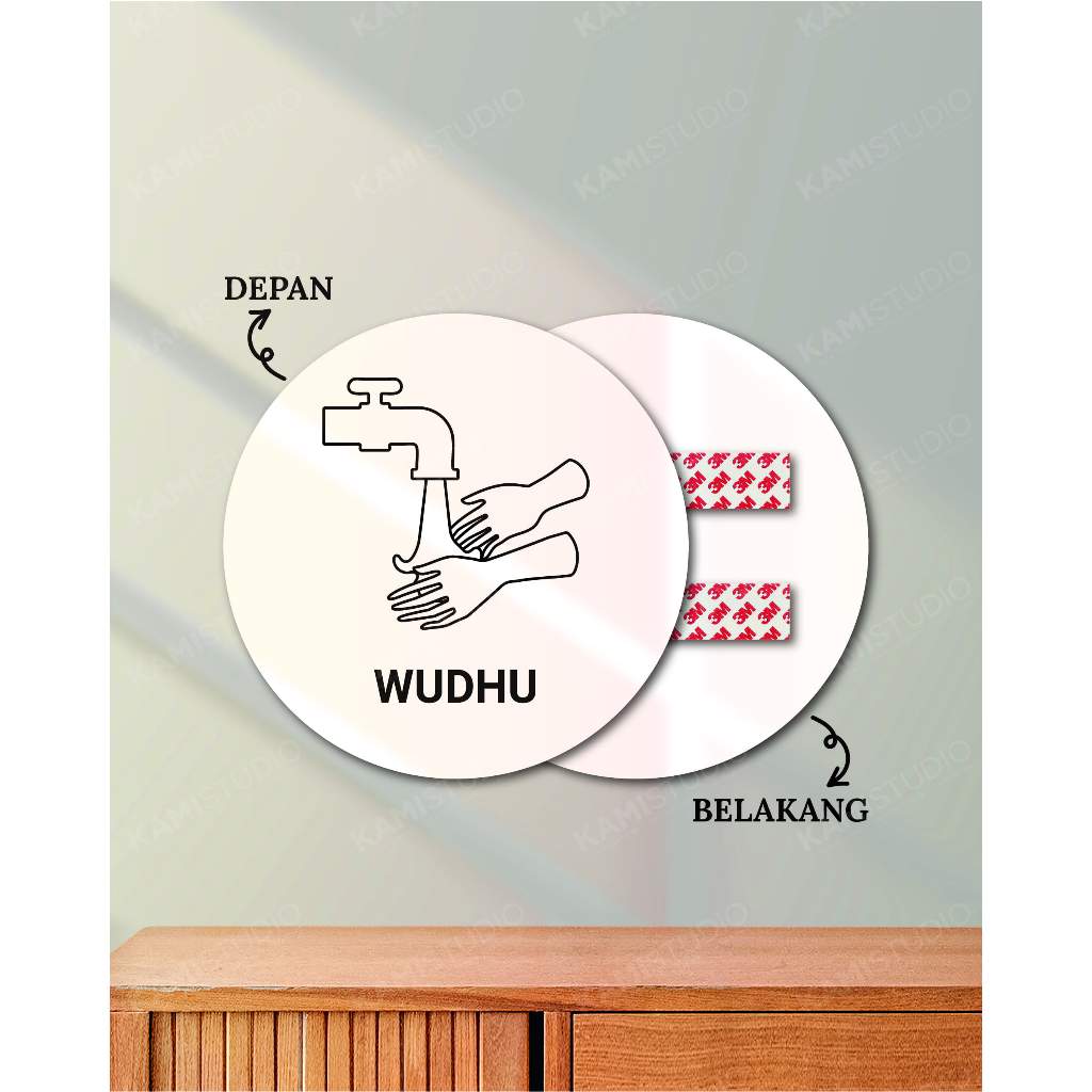 Jual TULISAN TEMPAT WUDHU 20X20 CM / SIGN TEMPEL TEMPAT WUDHU ...