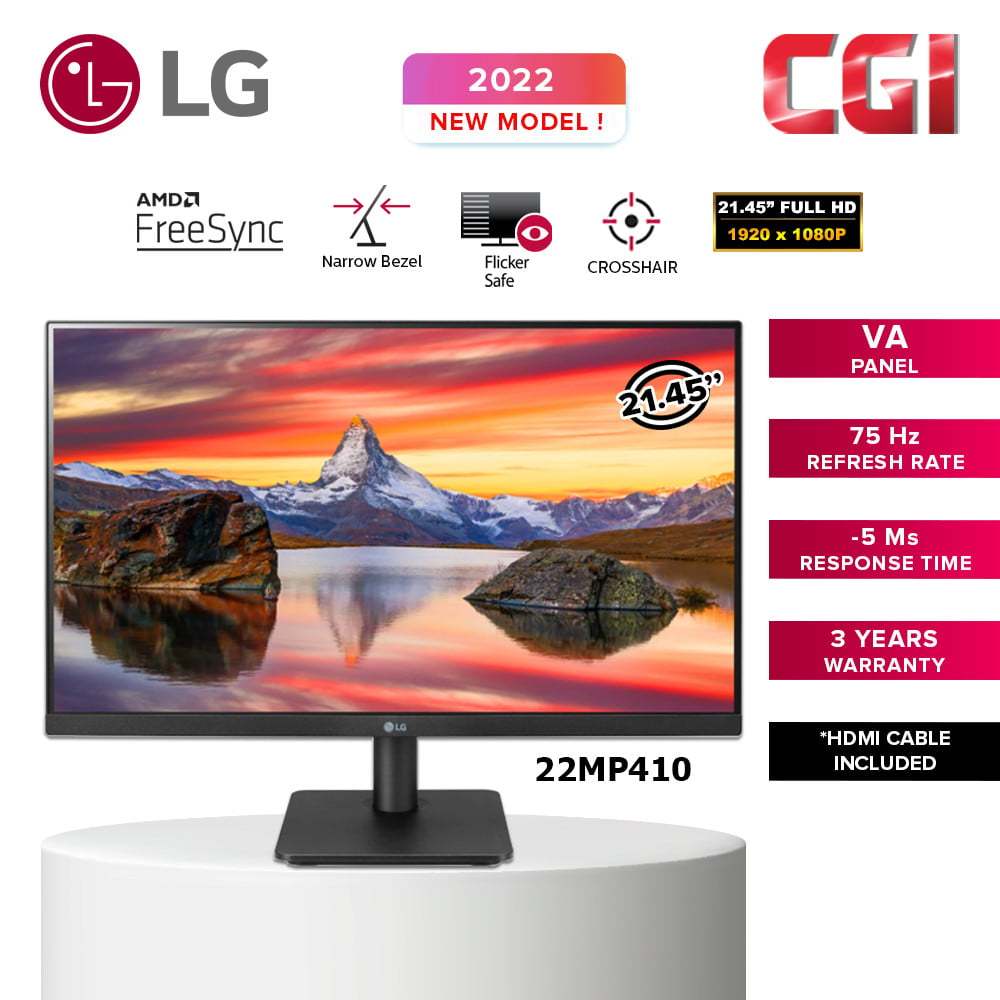 Jual Monitor LED LG 22 Inch 22MP410 HDMI Full HD Garansi Resmi | Shopee Indonesia