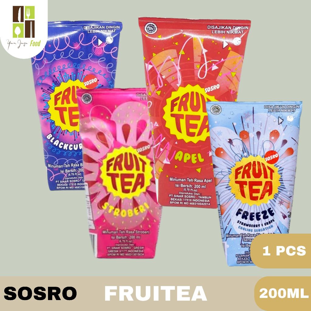 Jual Fruitea Sosro / Minuman Fruit Tea / Apel / Blackcurrant / Stoberi ...