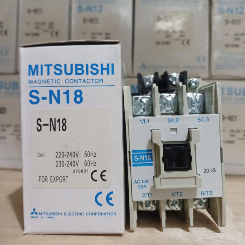 Jual Kontaktor / Contactor Mitsubishi S-N18 220V Original | Shopee ...