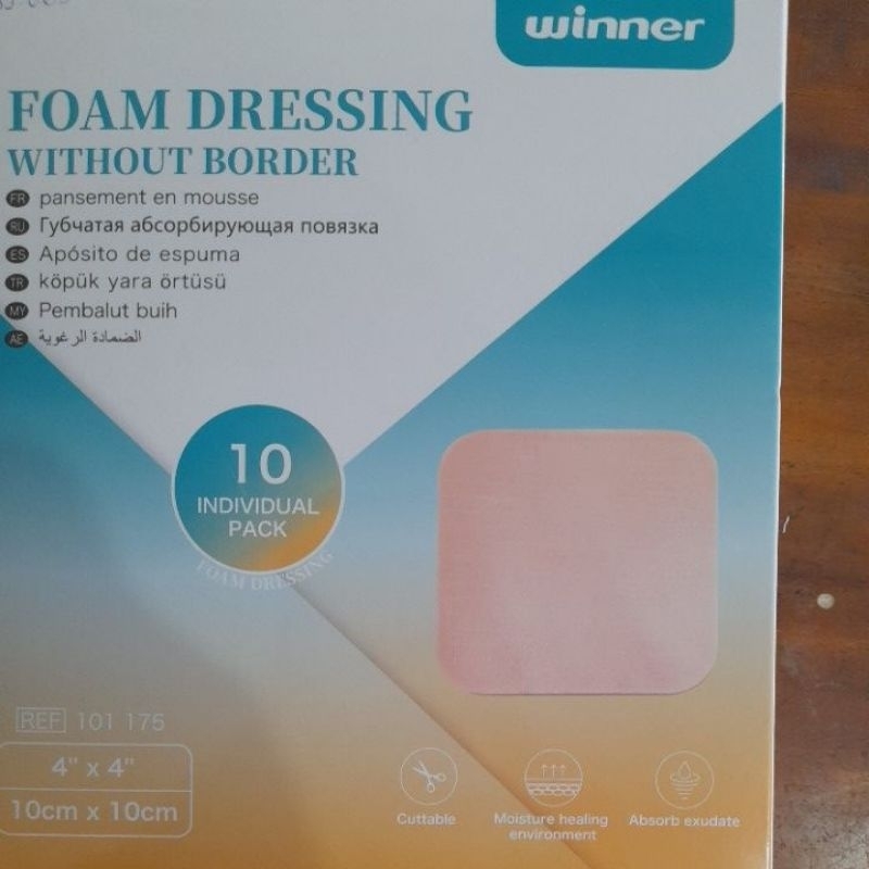 Jual FOAM DRESSING WINNER without border 10X10 CM | Shopee Indonesia