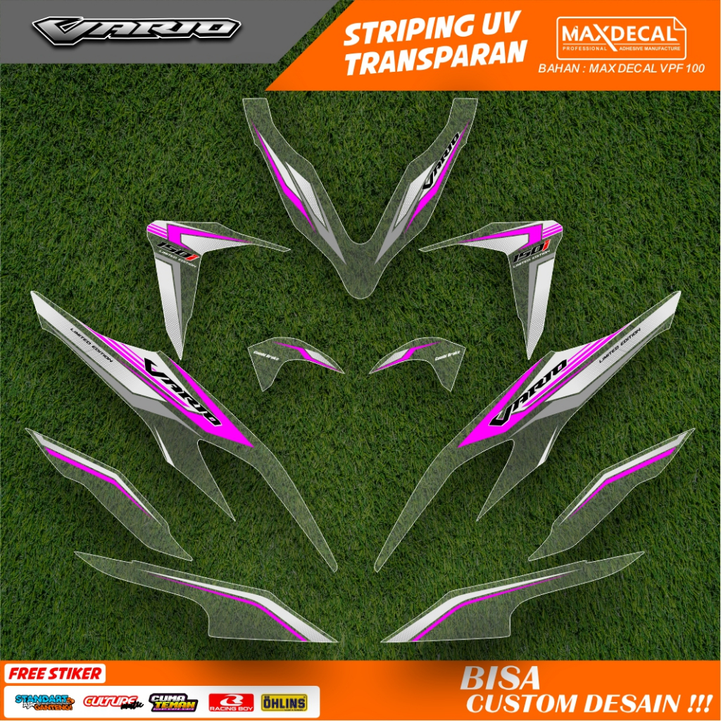 Jual striping vario 125 150 led new old transparan minimalis racing ...