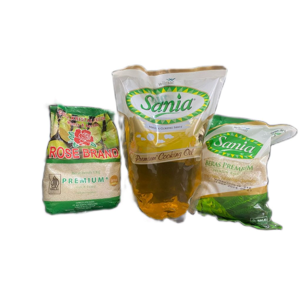 Jual paket sembako ( Minyak Goreng Sania 2L + Gula Rose Brand 1Kg ...