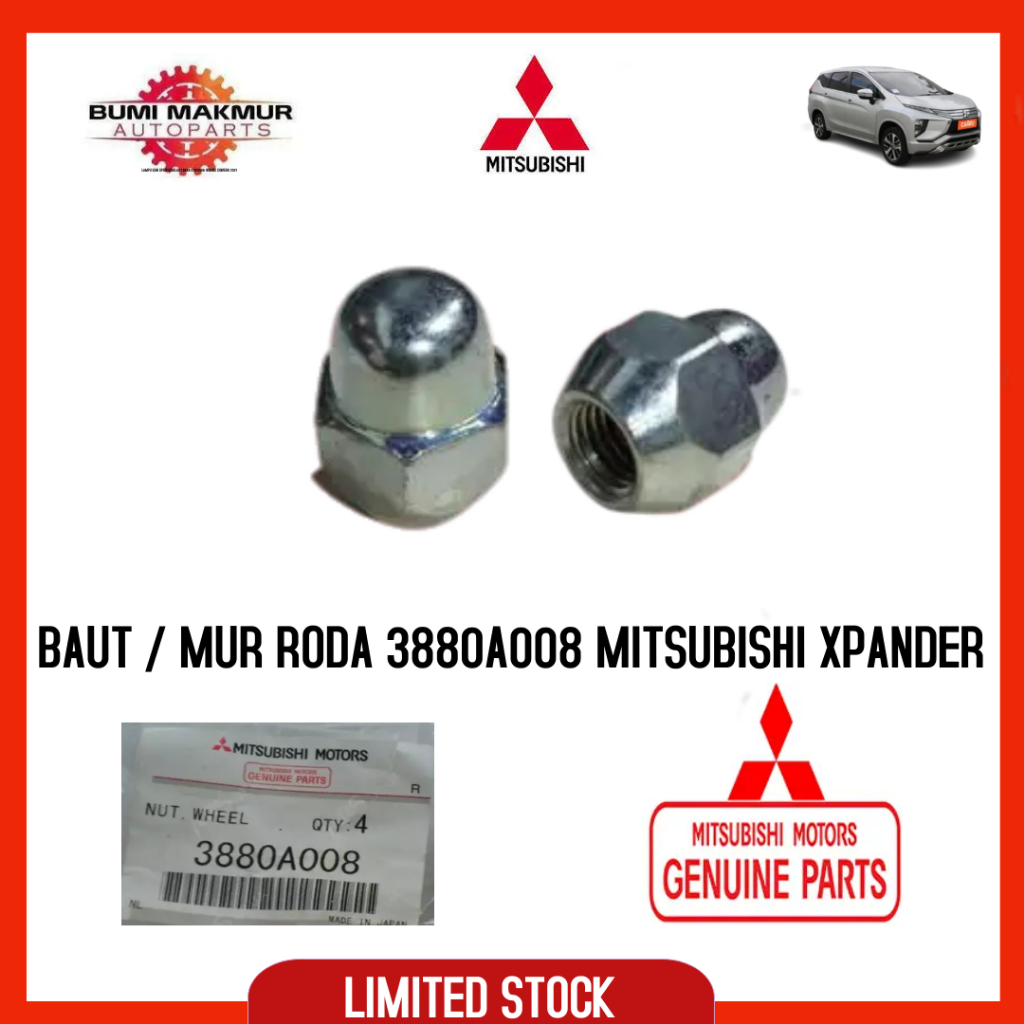 Jual BAUT / MUR RODA 3880A008 MITSUBISHI XPANDER | Shopee Indonesia