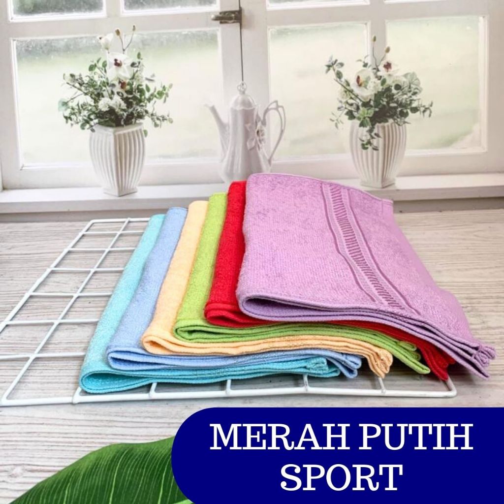Jual SMHanduk Sport Olahraga Salur David/Merah Putih Handuk Travel ...