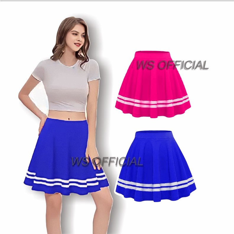 Jual Rok List Korea Rok Mini Rok Mini Skirt Biru Pink Rok Korea Skirt ...