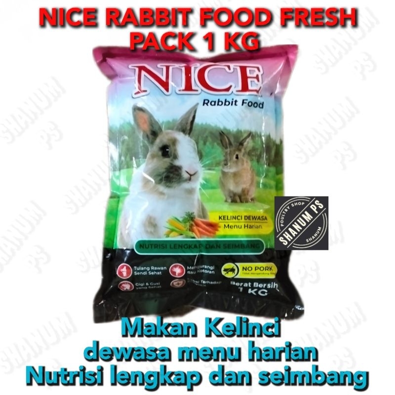 Jual NICE RABBIT FOOD FRESH PACK 1 KG MAKANAN PAKAN KELINCI DEWASANYA ...