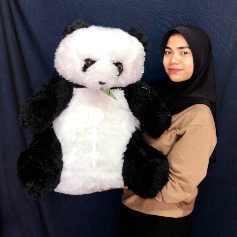 Jual Boneka panda daun duduk bungkuk lucu boneka beruang teddy bear ...