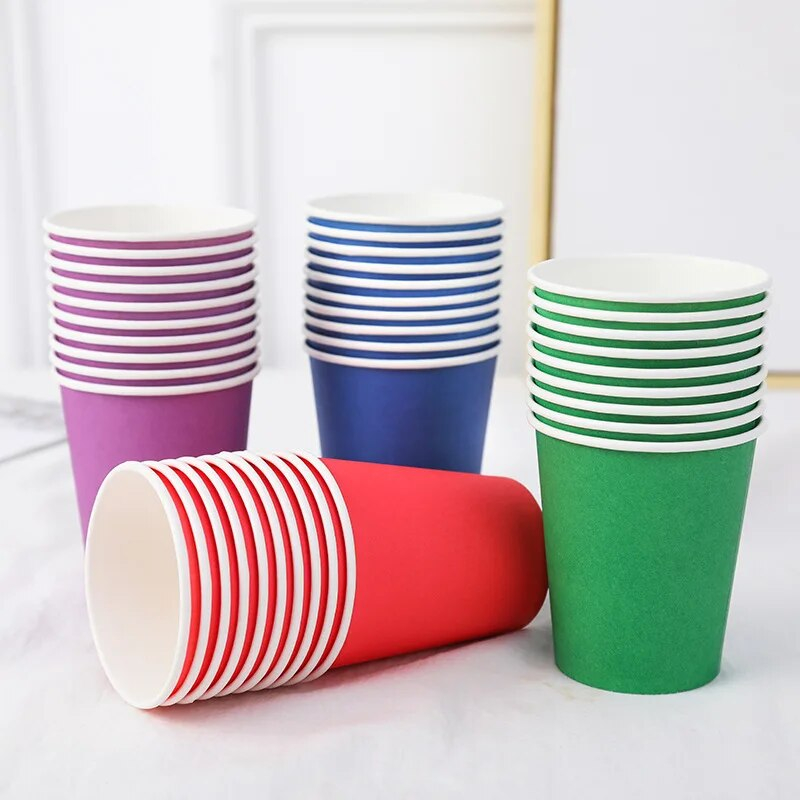 Jual [10 Pcs] Gelas Kertas Polos / Paper Cup / Gelas Ulang Tahun Polos ...