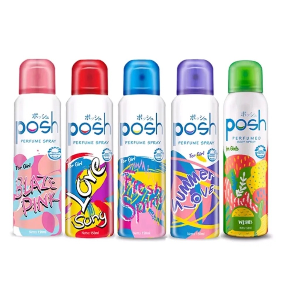 Jual ☘️ CHAROZA ☘️ POSH Parfume Body Spray Girls | Posh Hijab | Posh ...