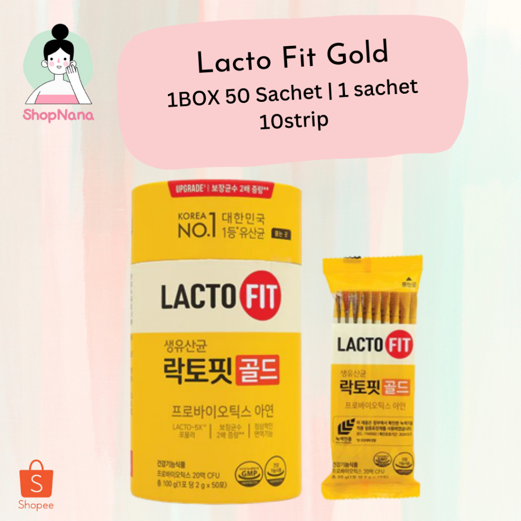 Jual LactoFit GOLD Probiotics 1BOX /10sachet // EXP 08/03/2026 | Shopee ...