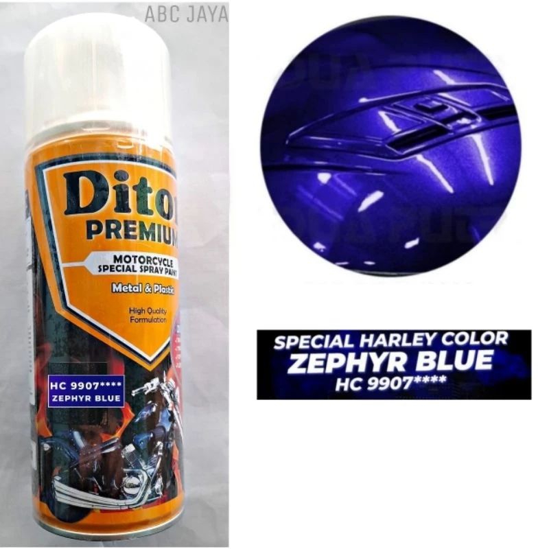Jual Pilok Pylox Cat Semprot Diton Premium Zephyr Blue HC 9907 Zyphir Blue Biru Harley 400ml ...