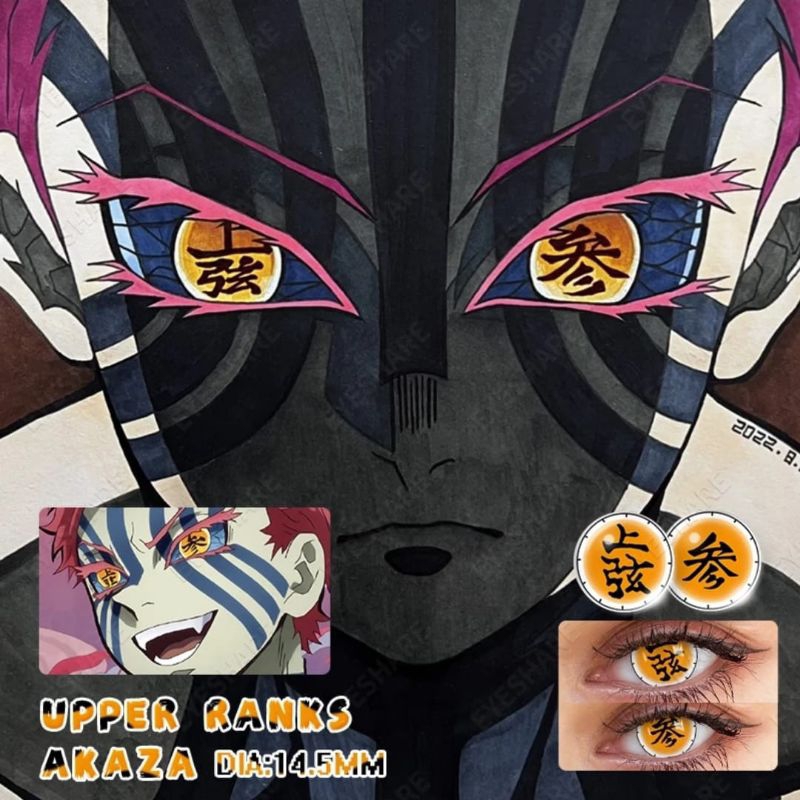 Jual Softlens upper ranks doma daki akaza hallowen crazy lens slayer ...