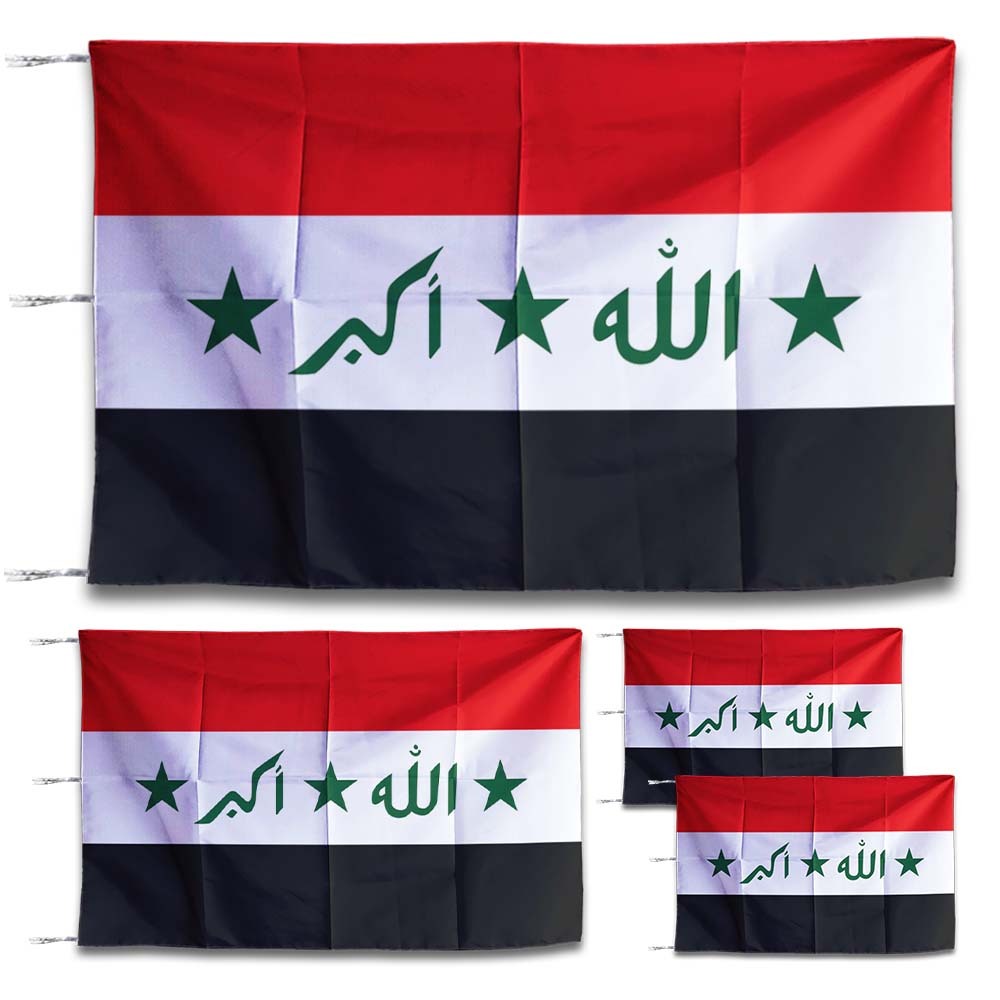 Jual Bendera Negara Irak Iraq Flag Bendera Irak | Shopee Indonesia