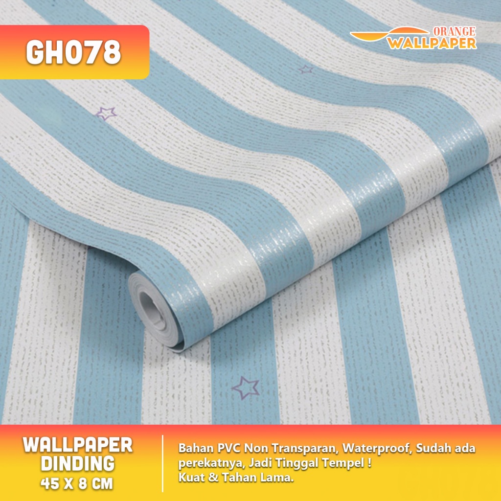Jual ORANGE WALLPAPER Dinding Sticker Motif Salur Garis-Garis Ukuran 45cm x 8M | Shopee Indonesia