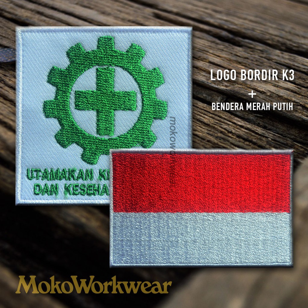 Jual MokoWorkwear - Emblem Safety Bendera Merah Putih dan Logo K3 ...