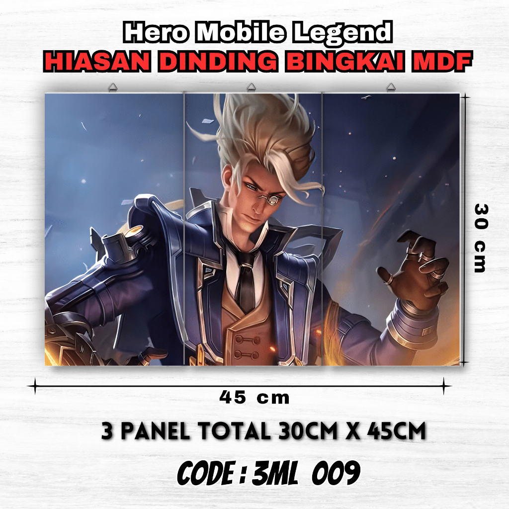 Jual 1 SET 3Pcs Hero Mobile Legends Hiasan dinding Bingkai MDF ...