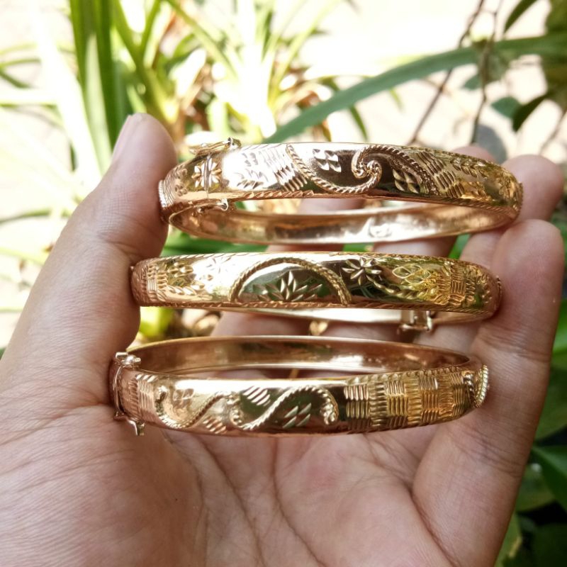 Jual Gelang wanita bangkok 8mm tali air pasiran Swasa kuning selamanya ...