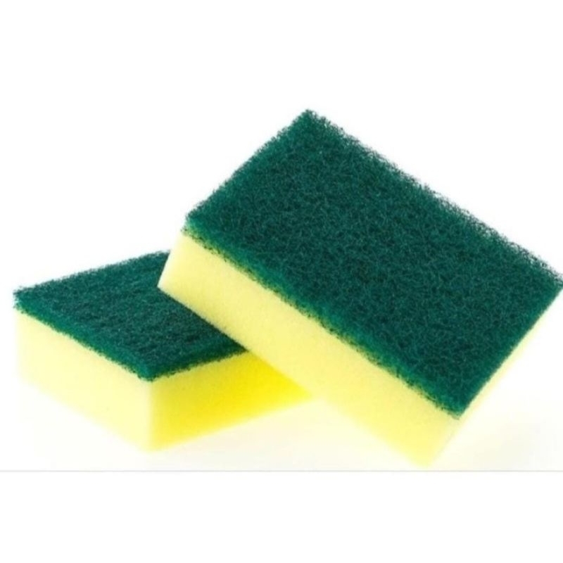Jual SPON CUCI PIRING 2 SISI KUNING HIJAU | Shopee Indonesia