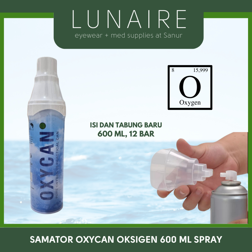 Jual Samator Oxycan Oxygen Spray Aerosol 600 ml 12 bar Pertolongan ...
