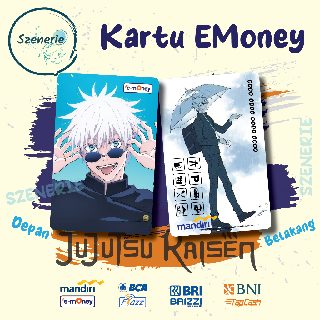 Jual Emoney Gojo Satoru Jujutsu Kaisen JJK Flazz gen 2 Kartu E-money ...