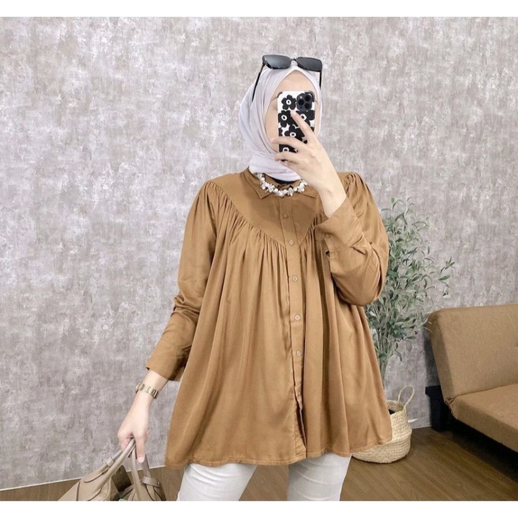 Jual alena id | Top Duma Blouse Baju Kemeja Wanita Oversize || Baju ...