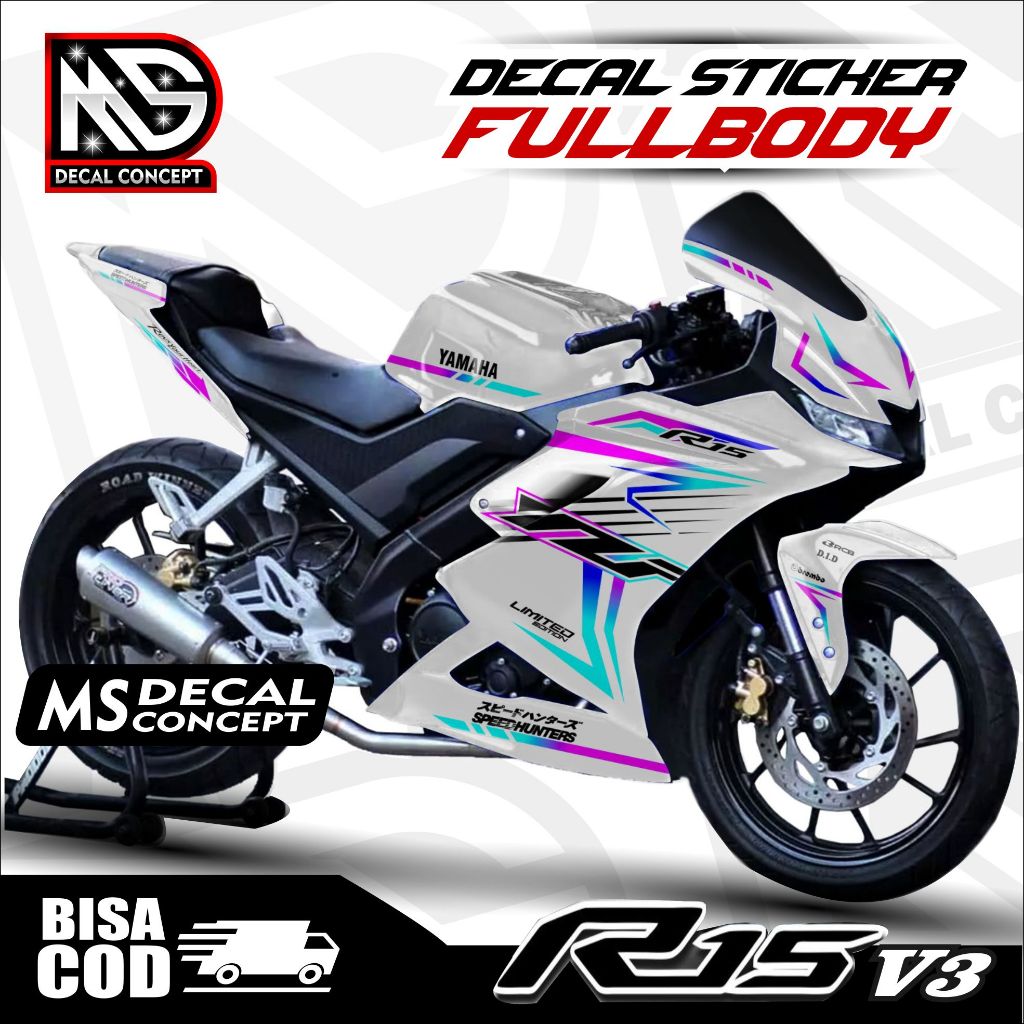 Jual (ANTI LUNTUR) Decal Stiker R15 V3 Full Body Stiker Decal R15 V3 ...