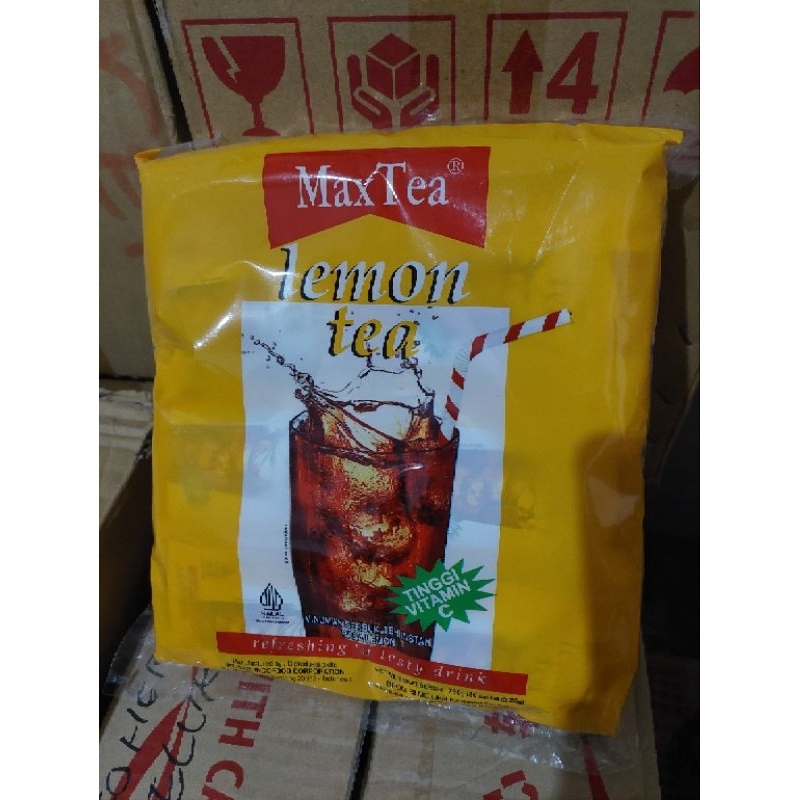 Jual MaxTea/Lemon Tea/Minuman Serbuk Teh Instan Rasa Lemon 750g (30 sachet @ 25g) | Shopee Indonesia