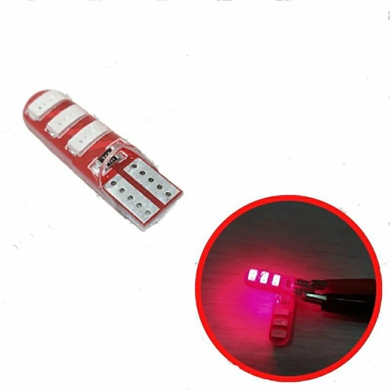 Jual bohlam sein t10 6 led jelly nyala diam / lampu sen colok 6led ...